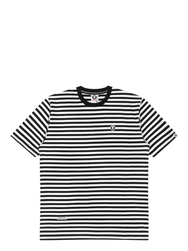 AAPE BY *A BATHING APE Moonface Striped T-shirt - Black
