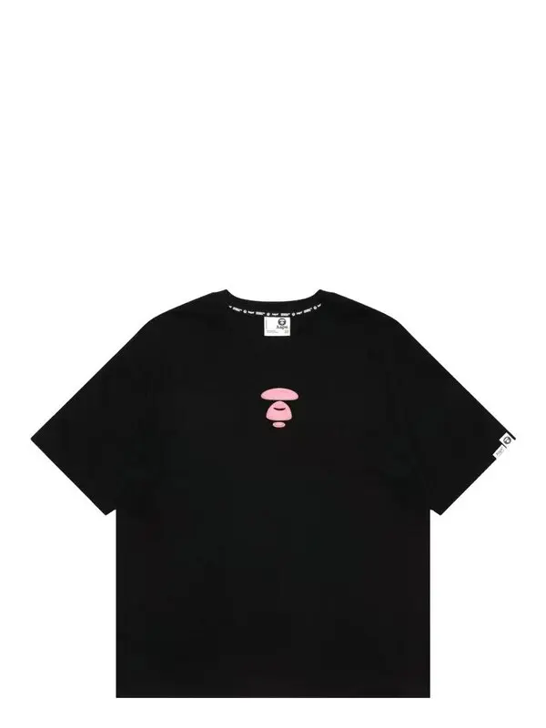 AAPE BY *A BATHING APE Moonface Patch Bear-print T-shirt - Black