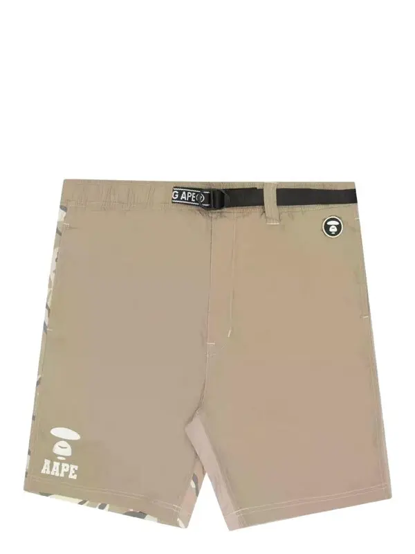 AAPE BY *A BATHING APE Moonface Camouflage-print Shorts - Black