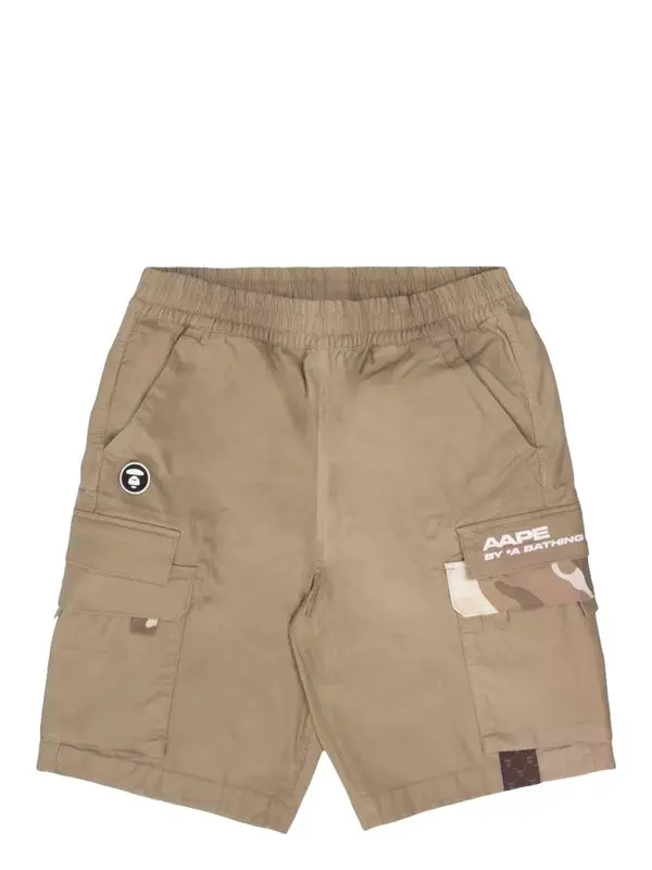 AAPE BY *A BATHING APE Moonface Camo-print Cargo Shorts - Neutrals