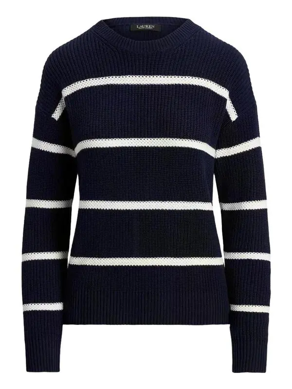 Ralph Lauren Striped Cotton-knit Sweater - Blue