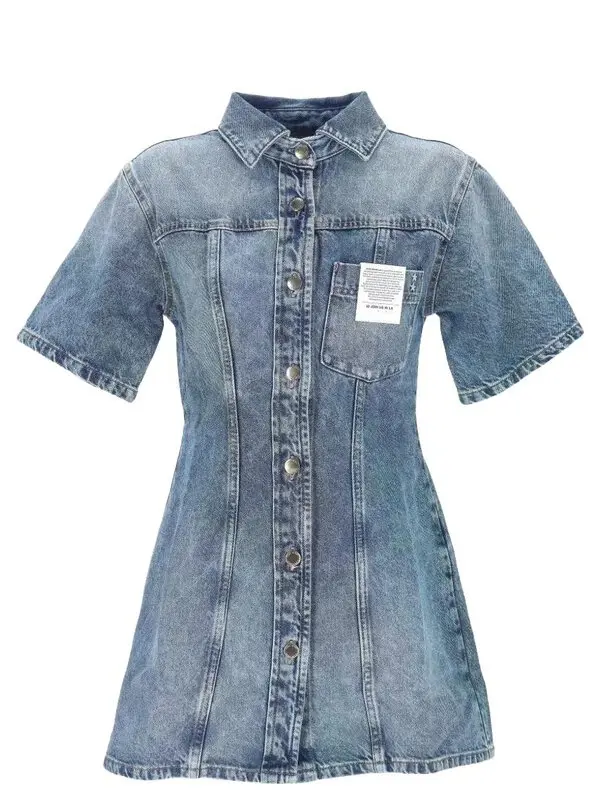 ICON DENIM LOS ANGELES Bambi Button-up Short-sleeve Dress - Blue