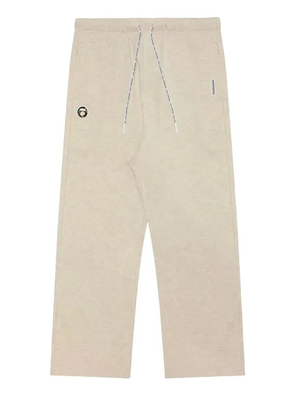 AAPE BY *A BATHING APE Moonface Patch Straight-leg Track Pants - Neutrals
