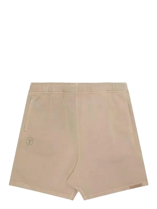 AAPE BY *A BATHING APE Moonface Embroidered Shorts - Neutrals