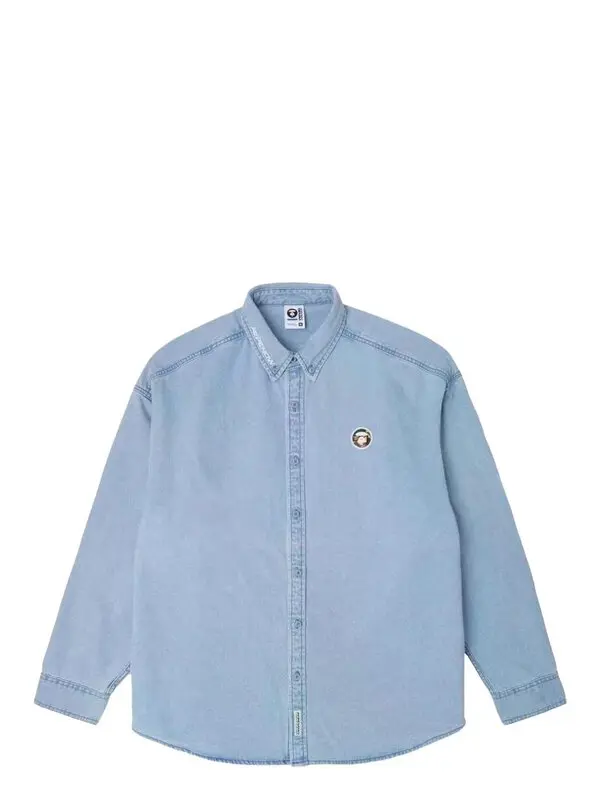 AAPE BY *A BATHING APE Logo Patch Shirt - Blue