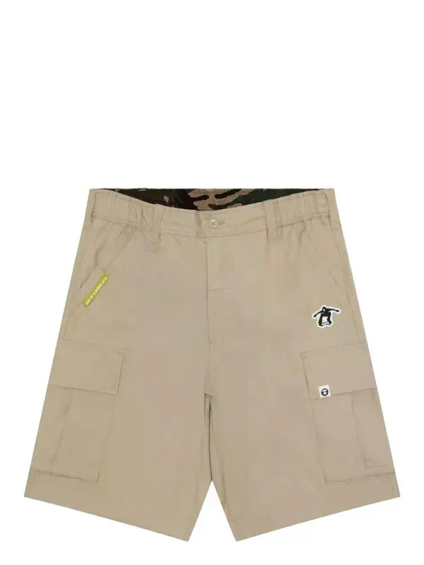 AAPE BY *A BATHING APE Moonface Logo Cargo Shorts - Neutrals