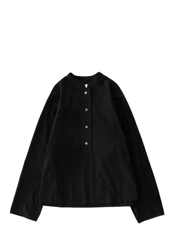 Studio Nicholson Vega Half-button Shirt - Black