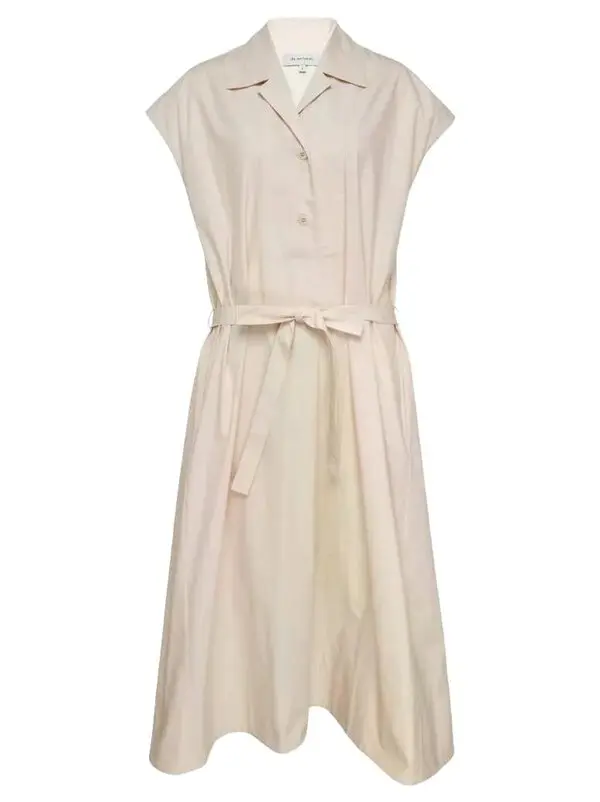 LEE MATHEWS Gilbert Belted Dress - Neutrals