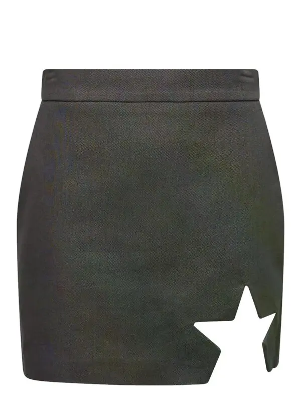 PUSHBUTTON Star-cutout Skirt - Grey