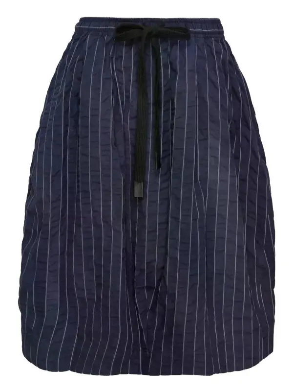 LEE MATHEWS Frances Pinstripe-pattern Skirt - Blue