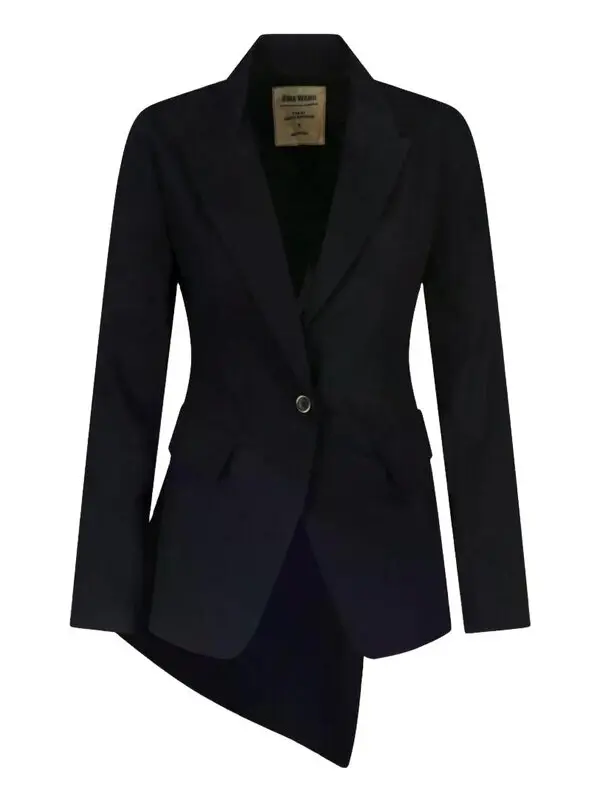 UMA WANG Asymmetric Blazer - Black