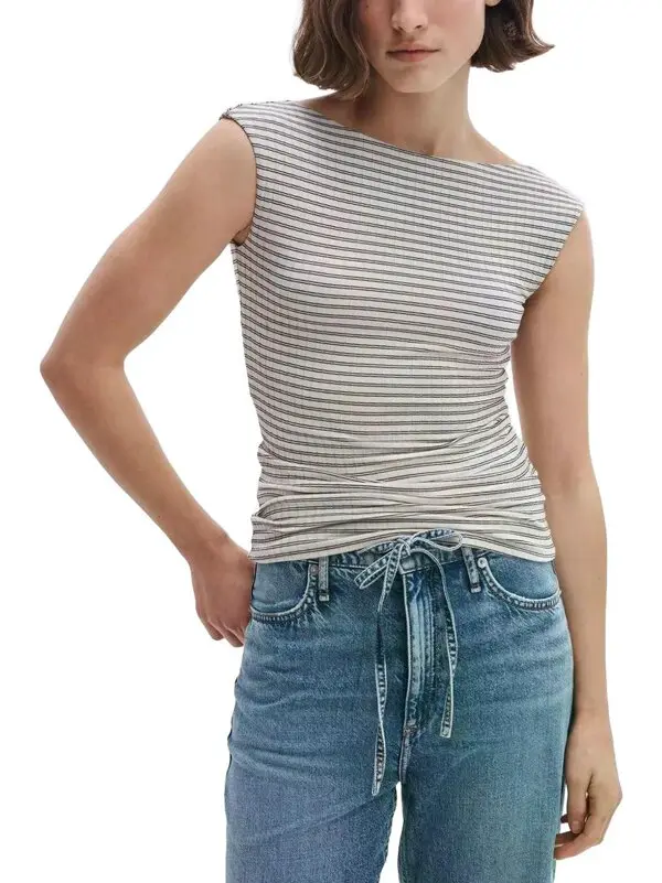 Rag & Bone Luca Stripe-rib T-shirt - White