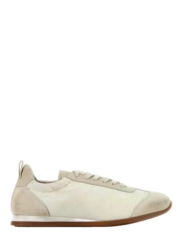 UMA WANG Panelled Suede-trim Sneakers - Neutrals