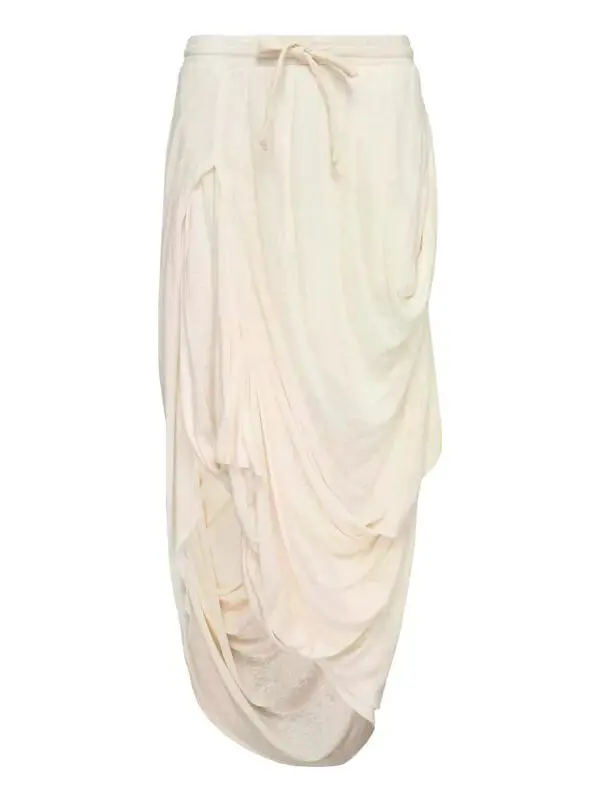 OPEN YY Draped Asymmetric Skirt - Neutrals