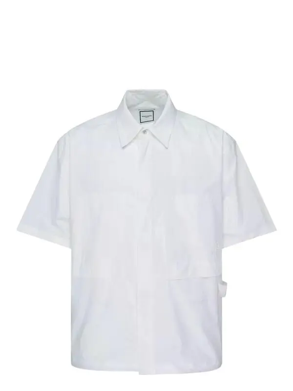 WOOYOUNGMI Logo-plaque Short-sleeve Shirt - White