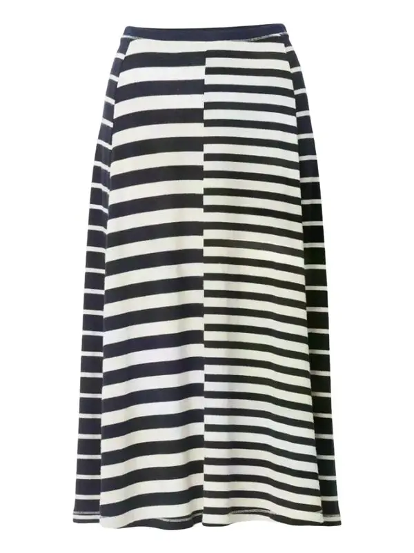Rag & Bone Stripe-pattern Knitted Skirt - Blue