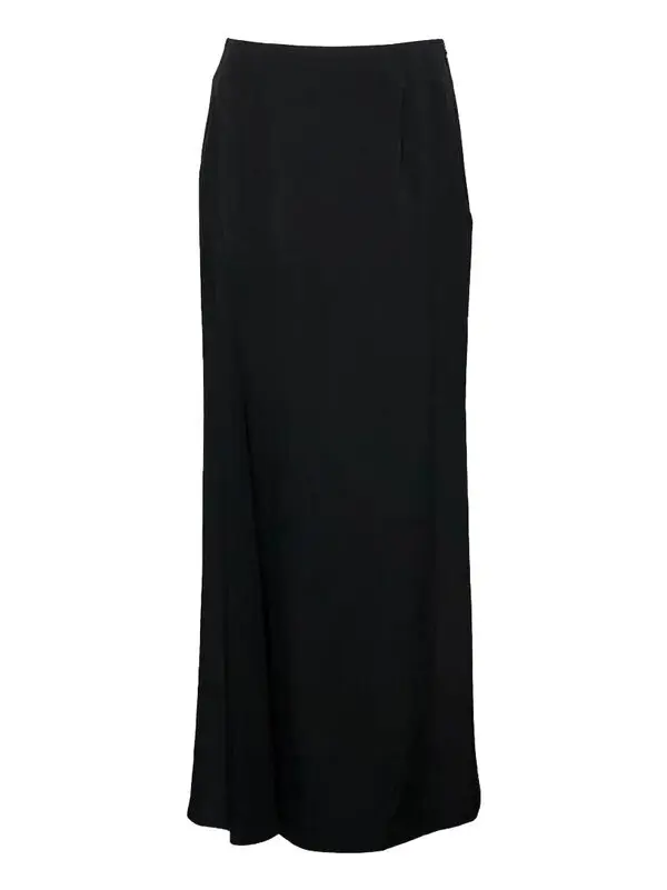 Yohji Yamamoto Diagonal-cut Maxi Skirt - Black