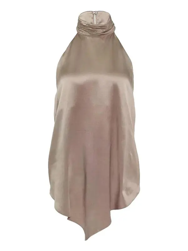 CLUB21 COLLECTION Marina Satin-finish Top - Grey