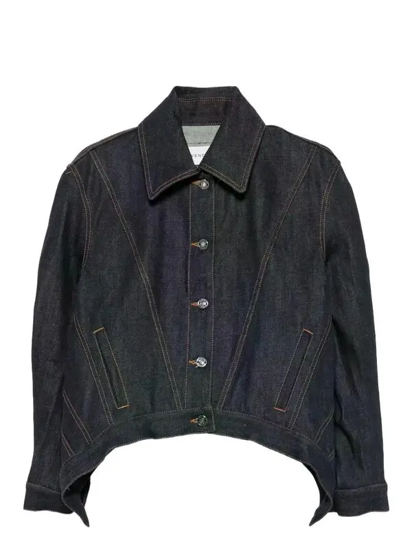 Givenchy Curved-hem Denim Jacket - Blue