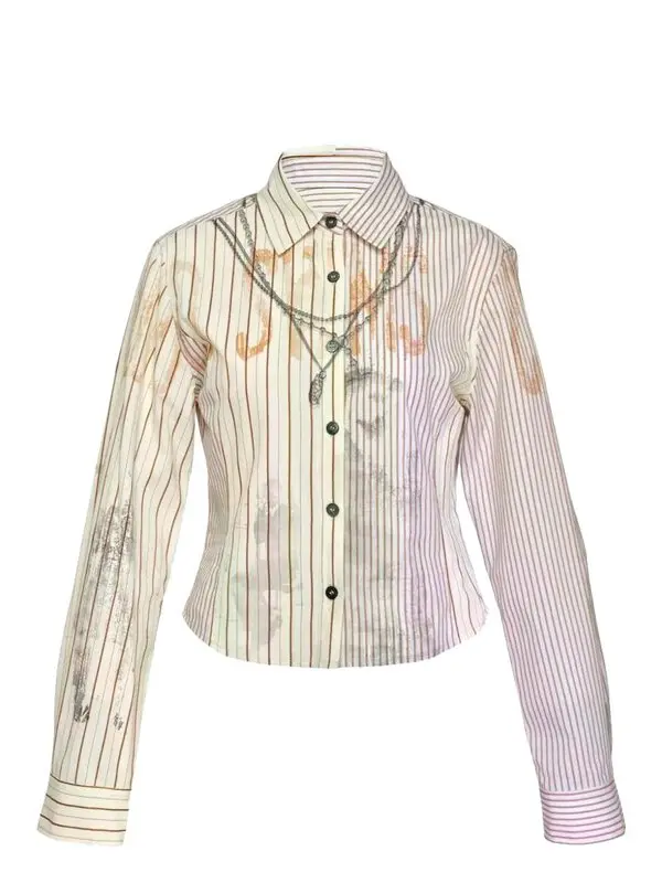 Andersson Bell Trompe-l'oeil Chain-embellished Shirt - Neutrals