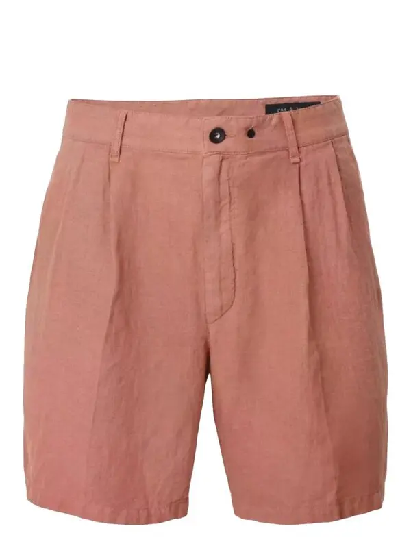 Rag & Bone Jackson Pleated Shorts - Orange