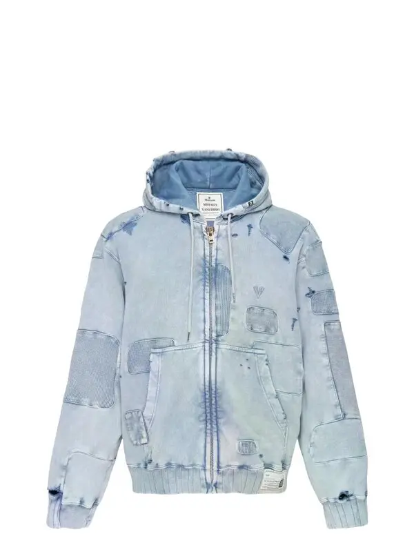Mihara Yasuhiro Bleached-effect Hoodie - Blue