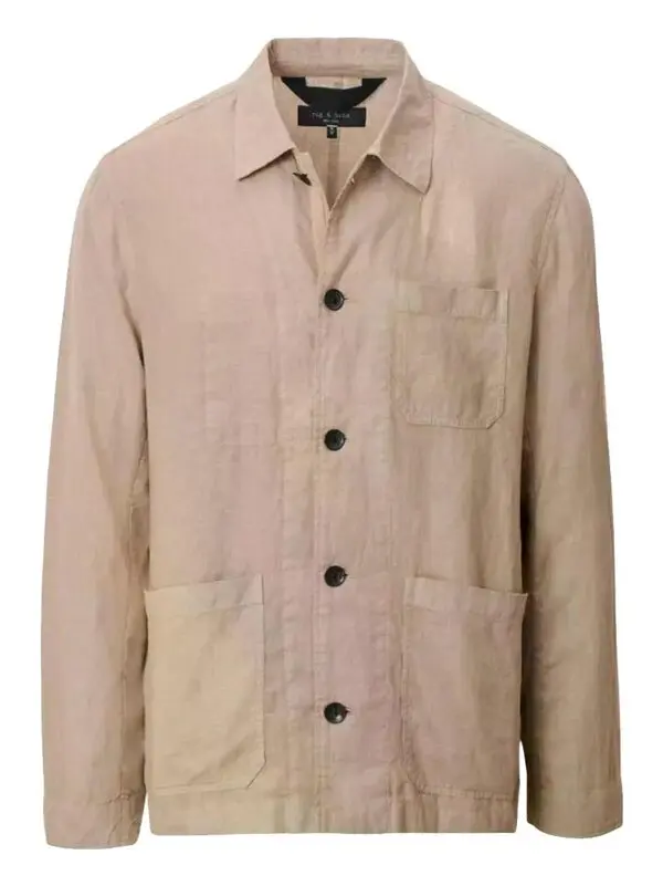 Rag & Bone Evan Linen Shirt Jacket - Neutrals