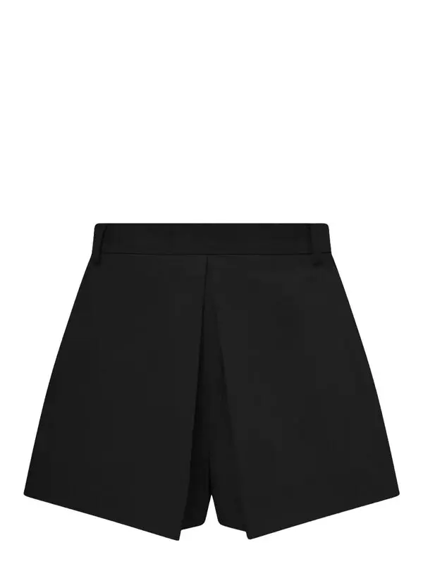 PUSHBUTTON Pleated A-line Shorts - Black