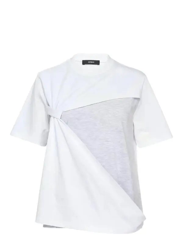 BONBOM Asymmetric Wrap T-shirt - White