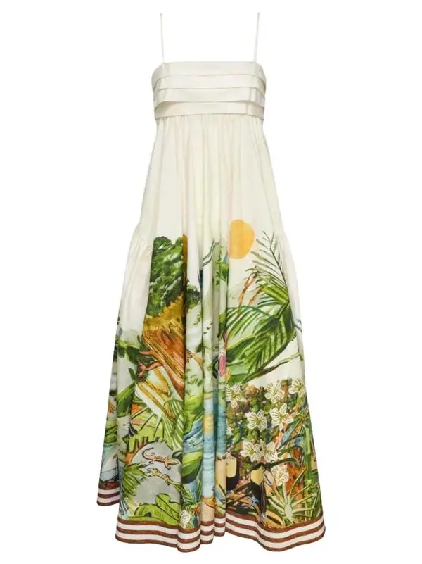 ALEMAIS Toucan Tango Maxi Dress - Neutrals