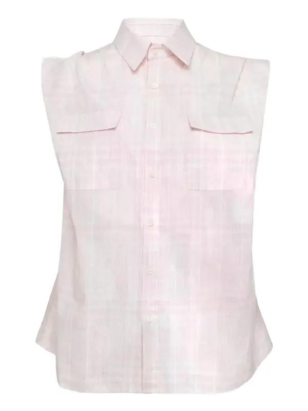 BONBOM Tucked Sleeveless Shirt - Pink
