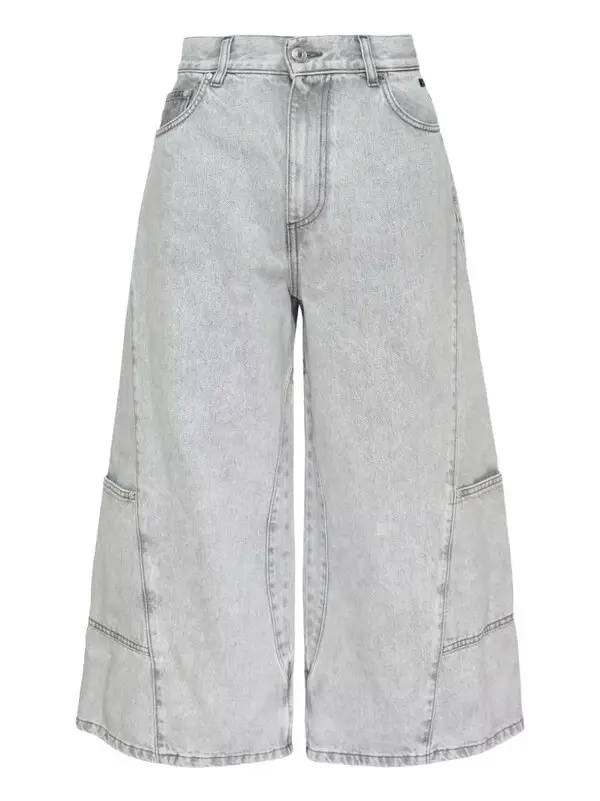 MSGM Acid Wash Cargo Shorts - Grey