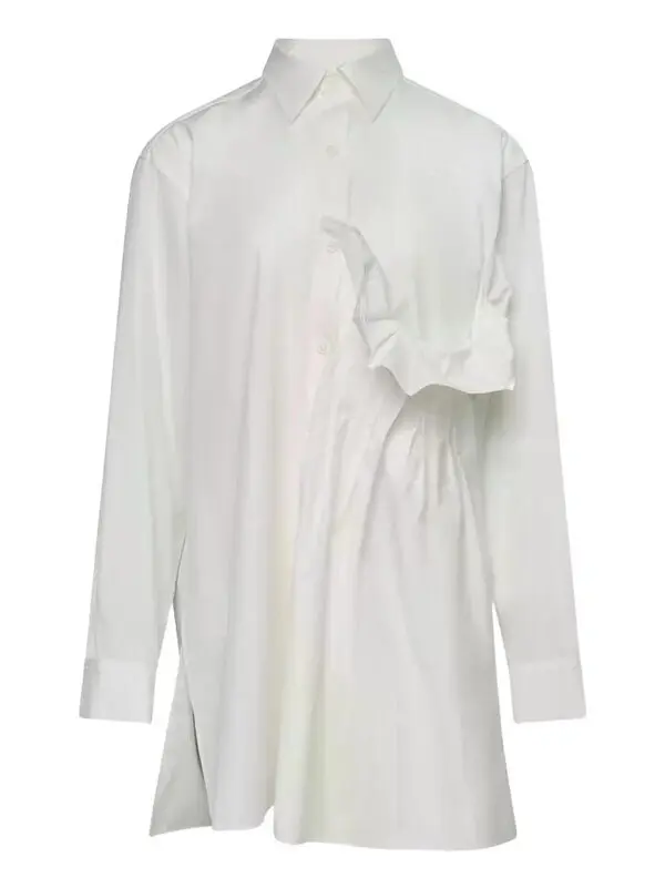 Y’s Ruffled Tucked Shirt - White