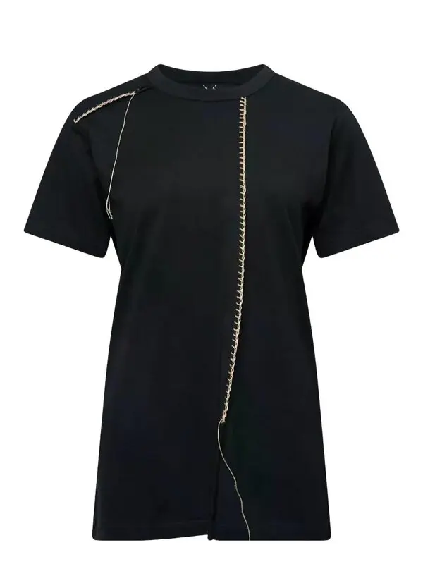 Y’s Stitch-detail T-shirt - Black