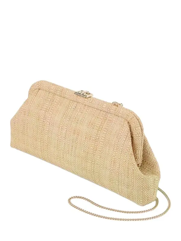 JIMMY CHOO Skylar Logo-plaque Clutch - Neutrals