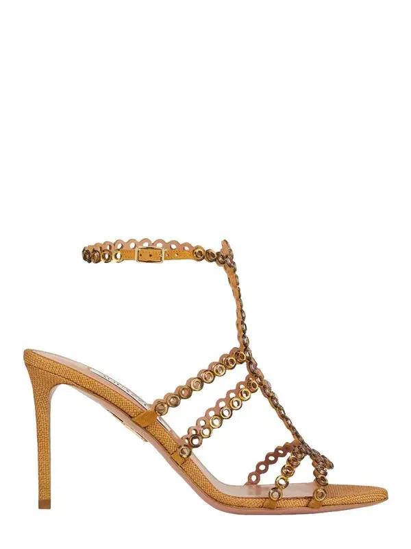 AQUAZZURA Moon Crush Heeled Sandals - Brown