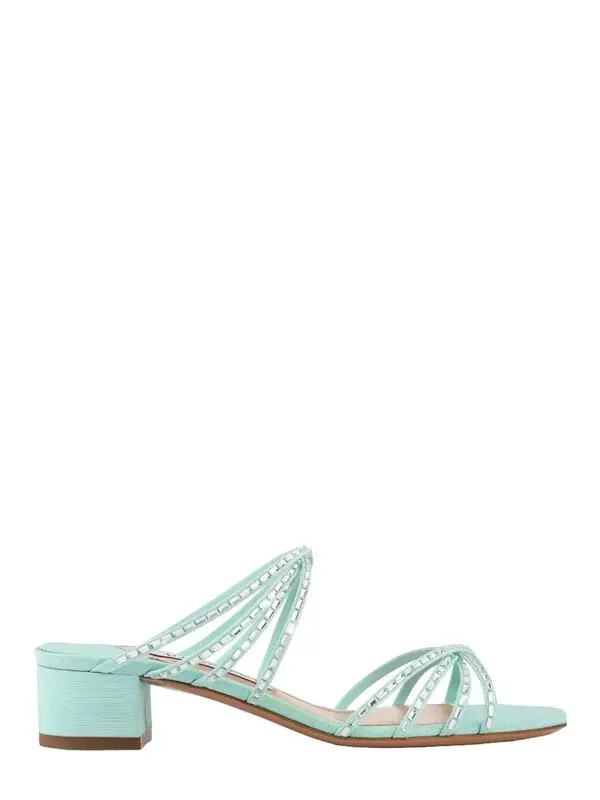 AQUAZZURA Tell Me Crystal Sandals - Blue