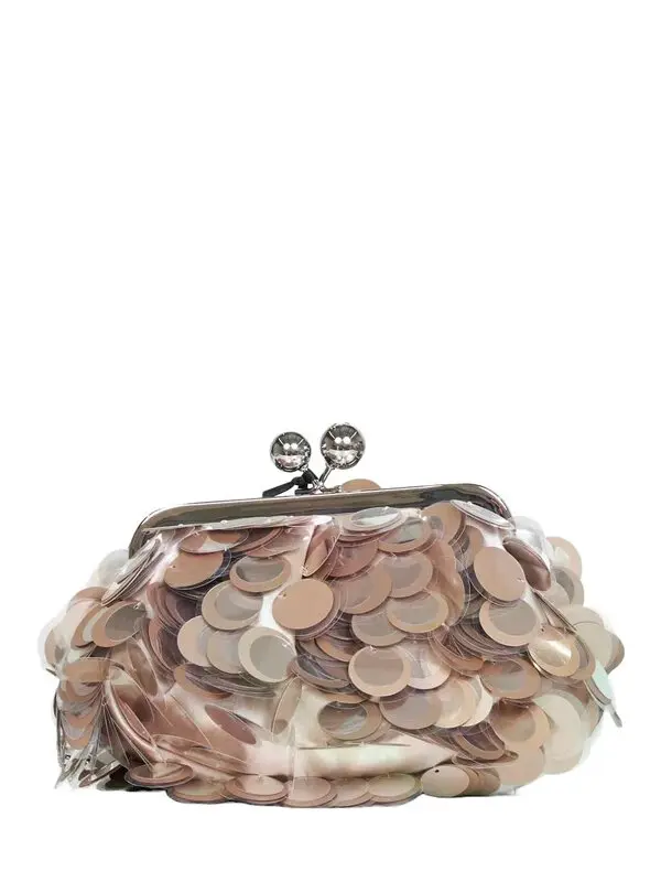 Max Mara Sequin-embellished Clutch Bag - Neutrals