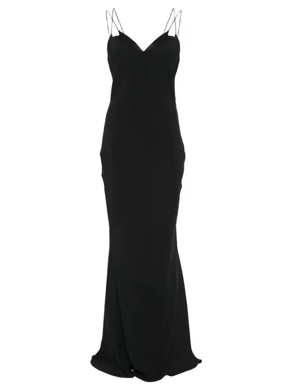 TOM FORD Double-strap Bias-cut Dress - Black