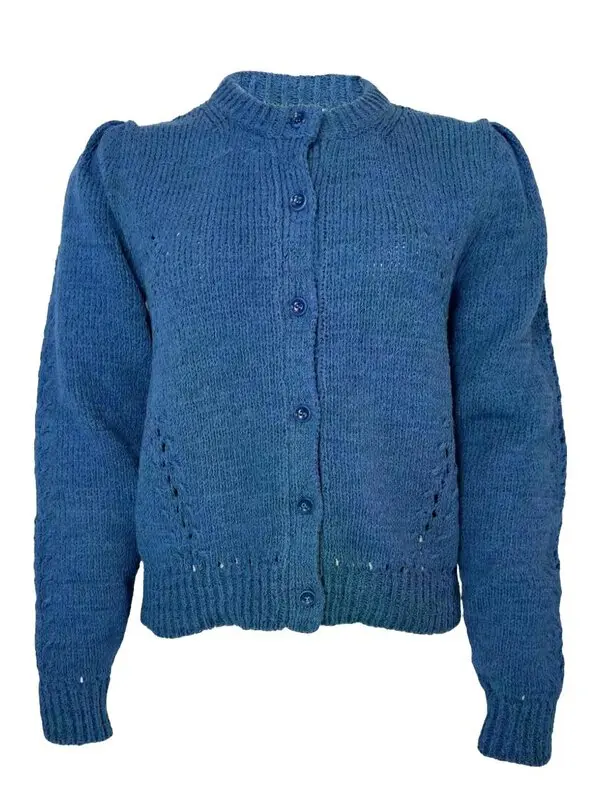Ulla Johnson Delphina Puff-sleeved Cardigan - Blue