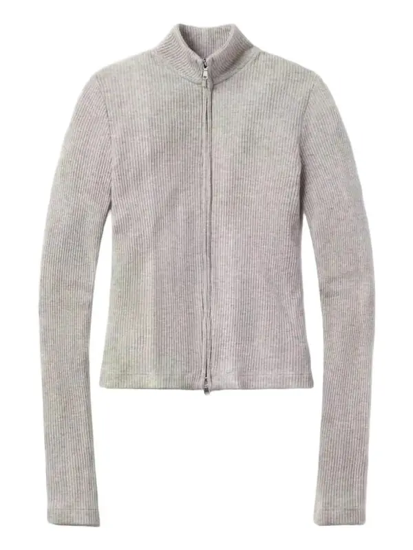 Citizens Of Humanity Ribbed-knit Zip-up Cardigan - Grey