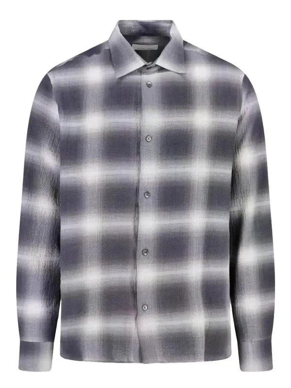 BERNER KUHL Checked Long-sleeve Shirt - Grey