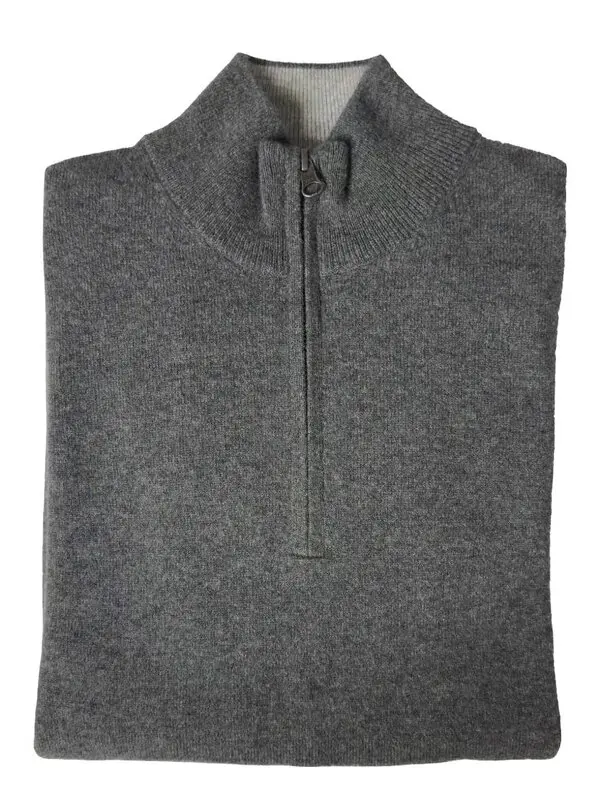 Hartford Quarter-zip Pullover Sweater - Grey