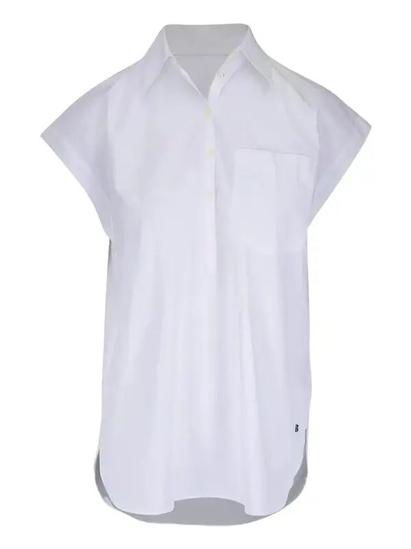Bogner Short-sleeve Chest-pocket Blouse - White