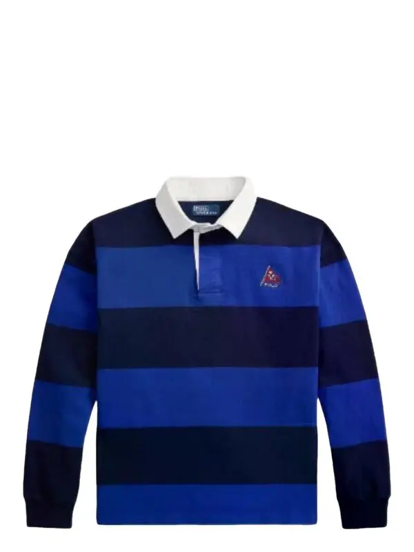 Polo Ralph Lauren Big Fit Striped Long-sleeve Polo Shirt - Blue