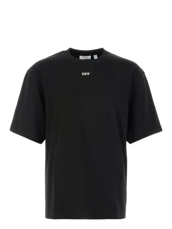 Off-White Logo-print Cotton T-shirt - Black