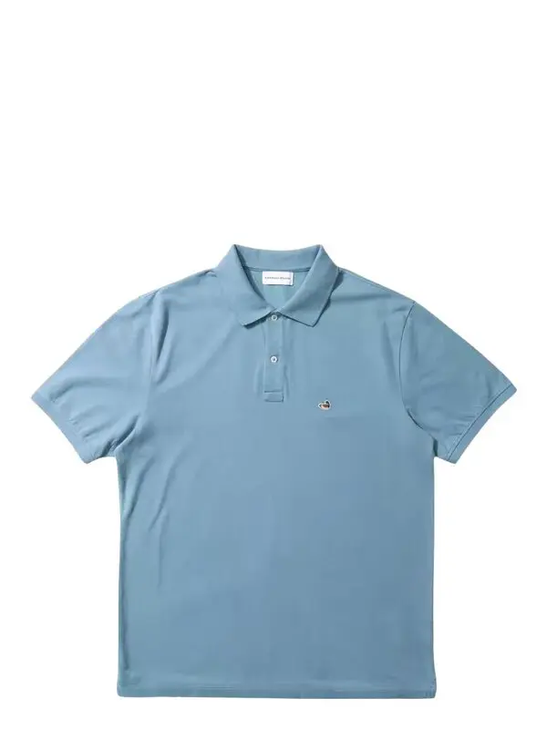 DEAN EDMONDS Wilson Logo-embroidered Polo Shirt - Blue