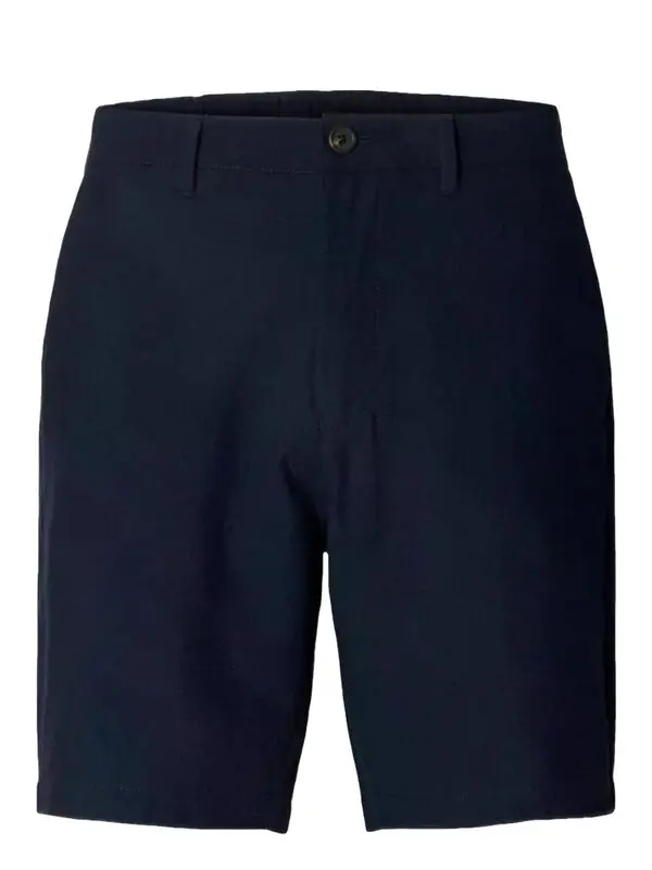 SELECTED Seersucker Regular Fit Shorts - Blue