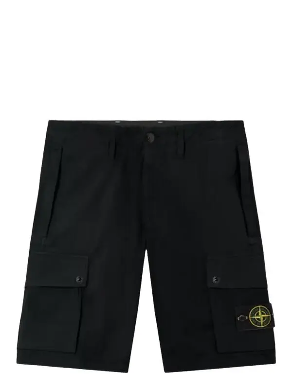 Stone Island Compass-badge Cargo Shorts - Black