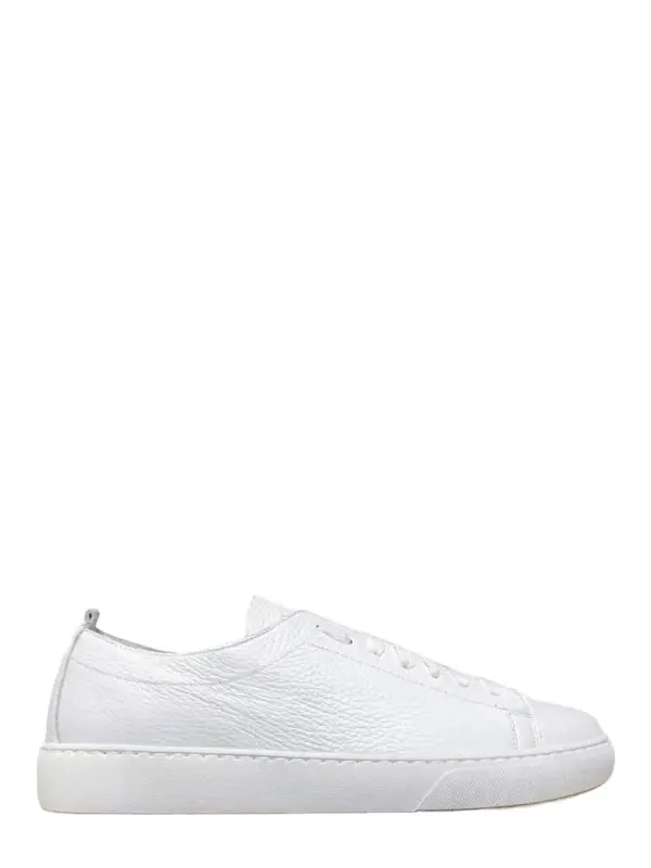 CALCE Grained Leather Low-top Sneakers - White
